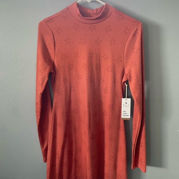Billabong | Dresses | Billabong Retro Long Sleeve Dress With Mock ...